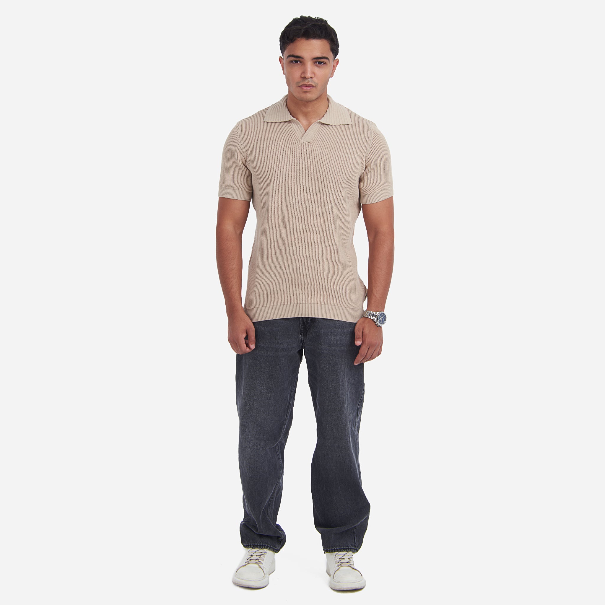 Textured RibKNIT Polo – ELEMNTS
